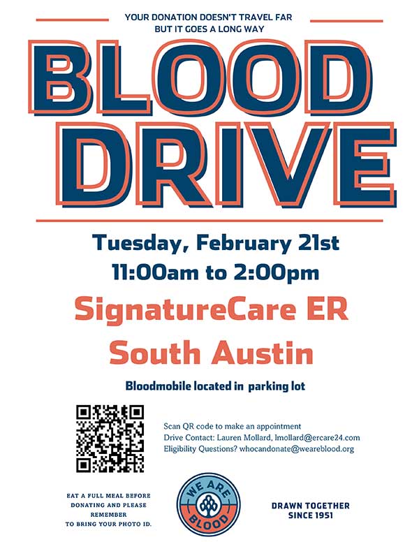 SignatureCare Emergency Center Austin ER Holds Blood Drive