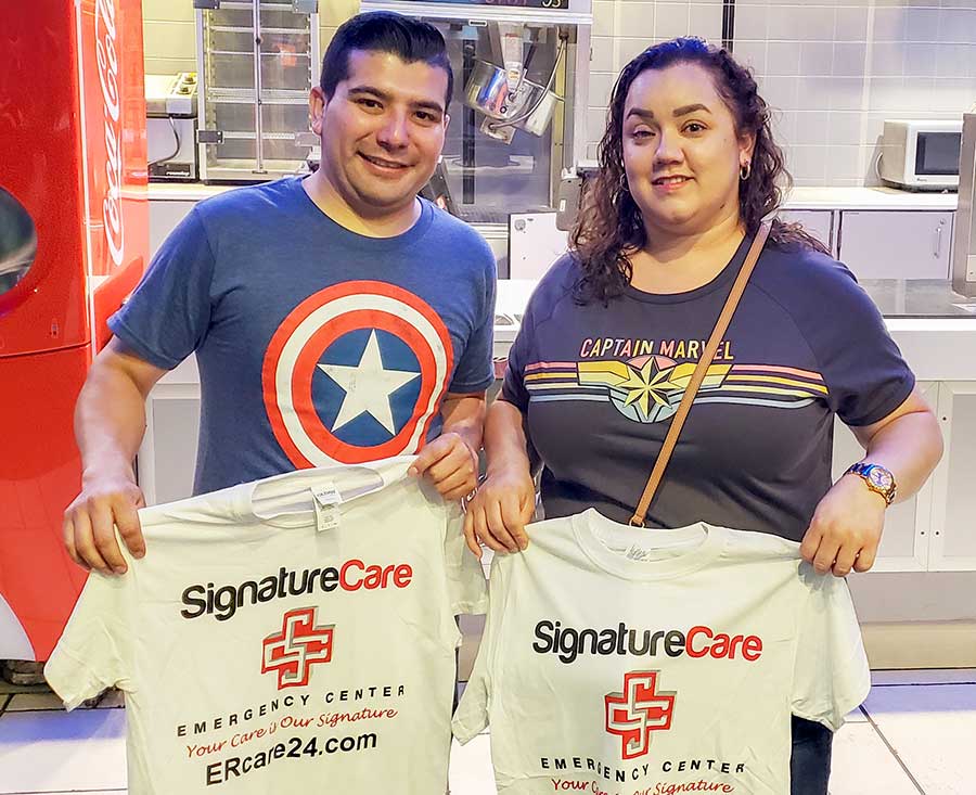 SignatureCare ER Employees, Winners Enjoy Avengers: Endgame